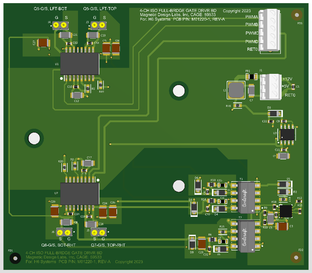 MOSFET GATE DRIVER PCB – MDLI Power Conversion